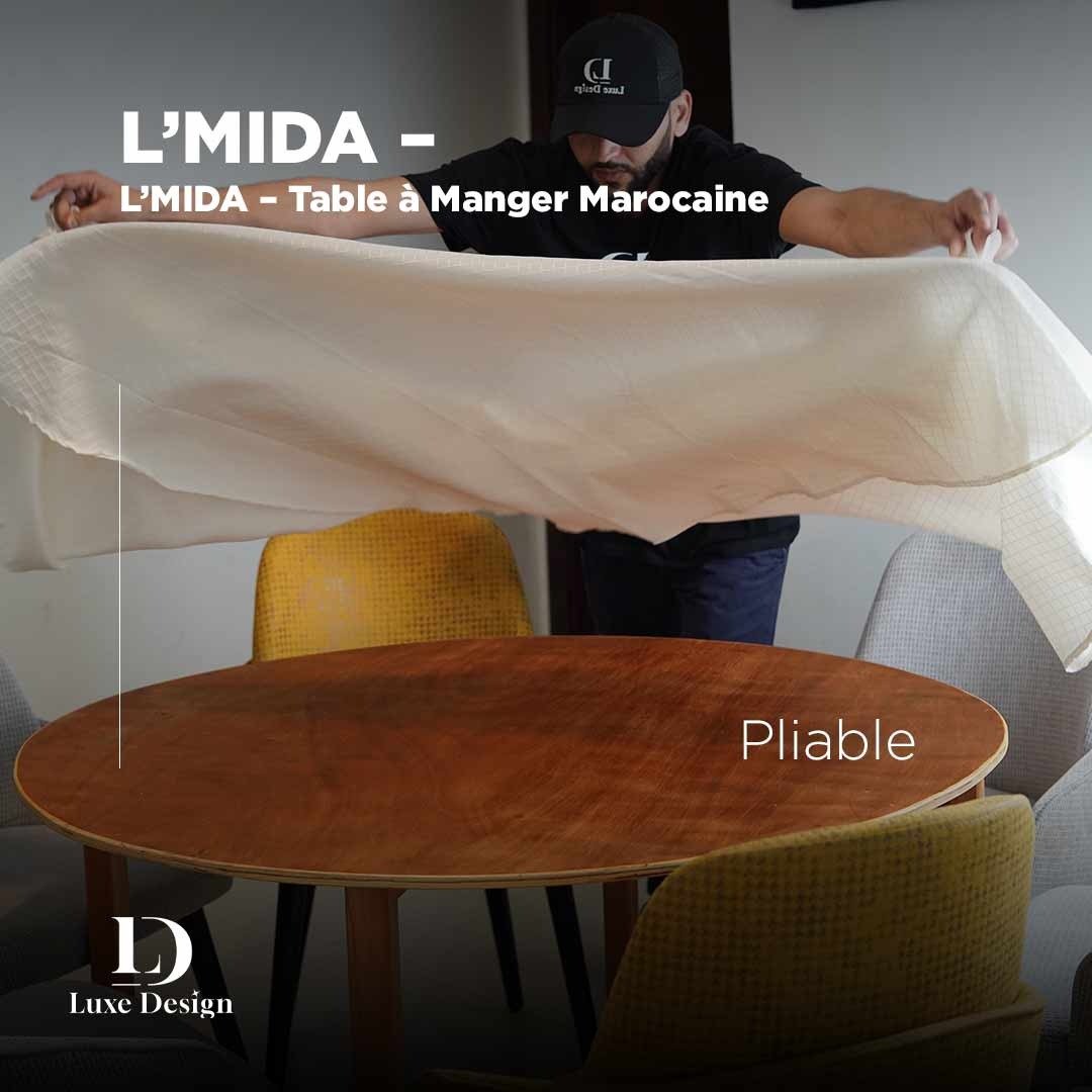 L'MIDA - Table à manger marocaine pliable